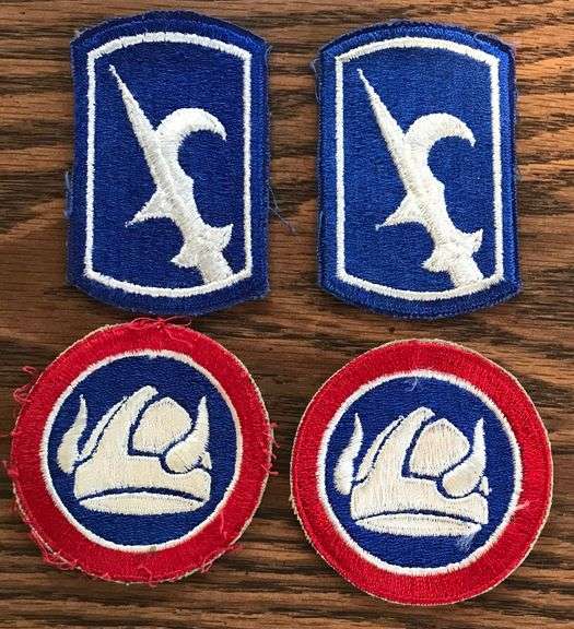 4 OLD MILITARY PATCHES - Creamer Auction