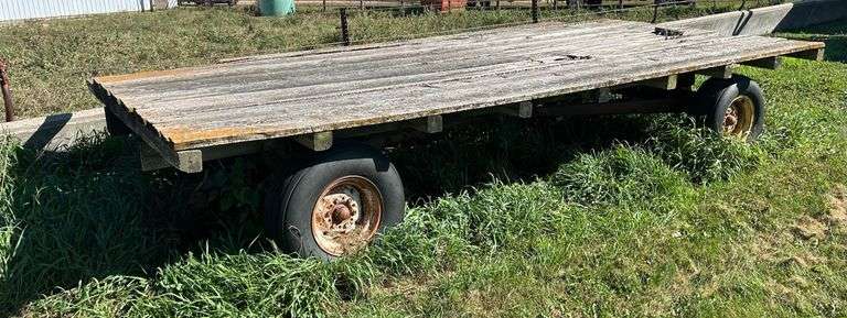 Flatbed Hayrack w/ Massey Ferguson Running Gear & Floatation Tires ...