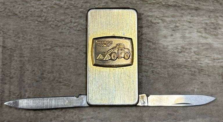 “Wabco” Front Loader Pocket Knife/Money Clip - Creamer Auction