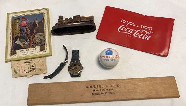 Collectors Lot - Mickey Mouse Watch, Mitchell SD Marble & More ...
