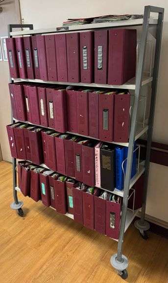 Carstens Design-A-Line Rolling Chart Rack – Metal 3-Shelf Unit with ...