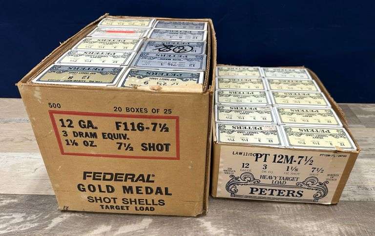 Empty Peters 12ga Shot Shell Boxes - Creamer Auction