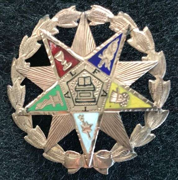 OLD LODGE PIN-HEAD- LOOKS LIKE SOME SORT OF GOLD-NO MARK - Creamer Auction