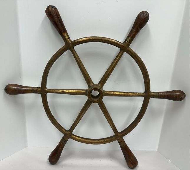 Brass Ship Helm - Creamer Auction