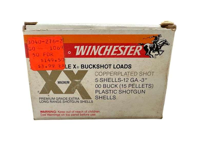 Winchester Double X Magnum 12ga 3” 00 Buckshot - Creamer Auction