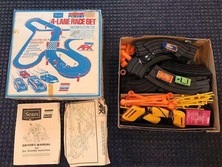 Sears- Penske 4 Lane Race Set - Creamer Auction