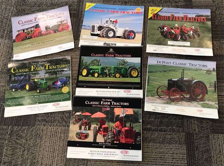 Classic Farm Tractors Advertising Calendars - Creamer Auction