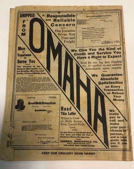 1917 General Mercantile Co. Omaha, Nebraska - No. 10 Book of Groceries ...