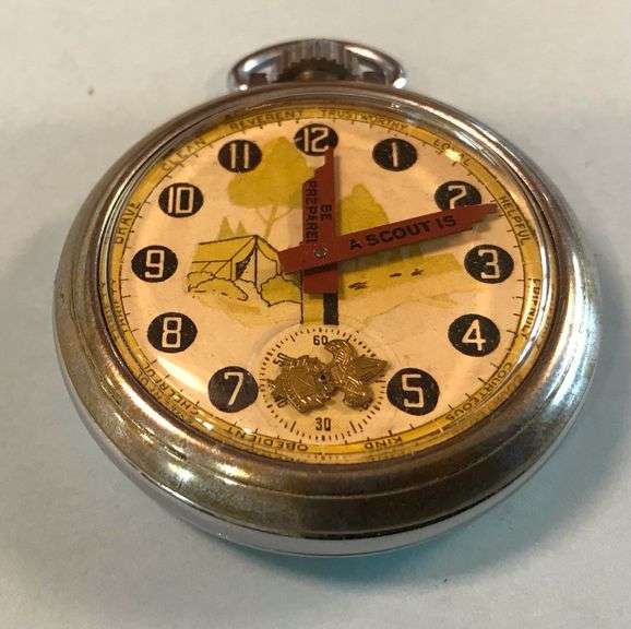 Boy Scout Pocket Watch - Creamer Auction