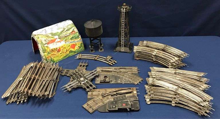 Louis Marx & Co. Train Railroad Track, Control Switch, Metal Tunnel ...