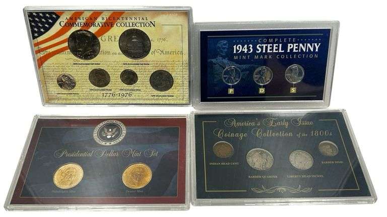 Group of (4) Coin Collector Sets - All To Go - Creamer Auction