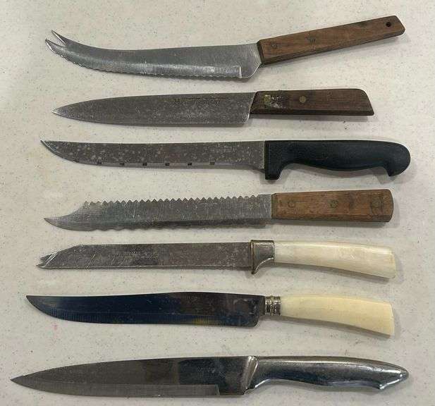 Group of Vintage Kitchen Knives - Various Styles - Creamer Auction