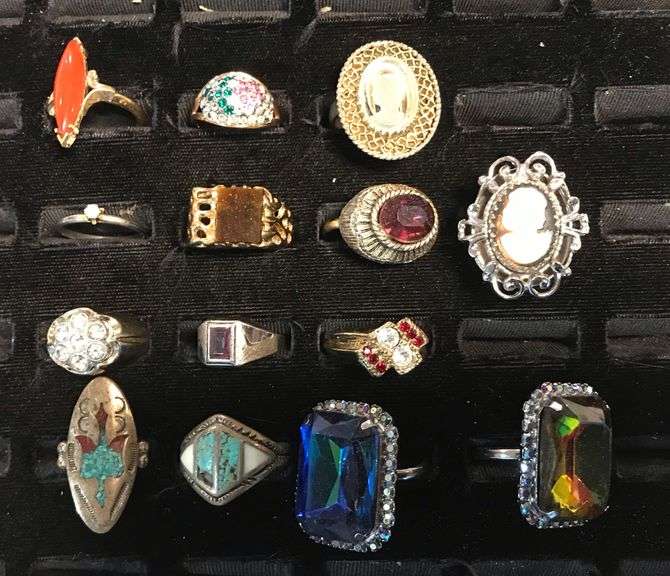 Assortment of Ladies Costume Jewelry Rings - Creamer Auction