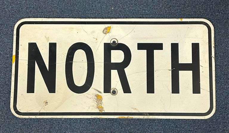 Metal North Sign - Creamer Auction