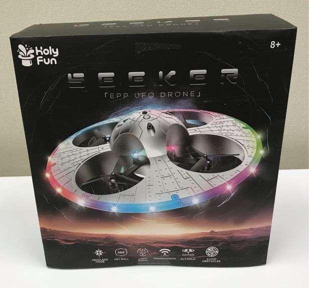 Kids Foam Drone RC UFO - Remote Control Airplane with Lights - Creamer ...