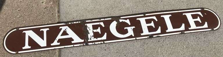 Porcelain Naegele Sign - Creamer Auction