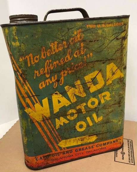 Wanda Motor Oil - 2 Gallon Tin - Creamer Auction