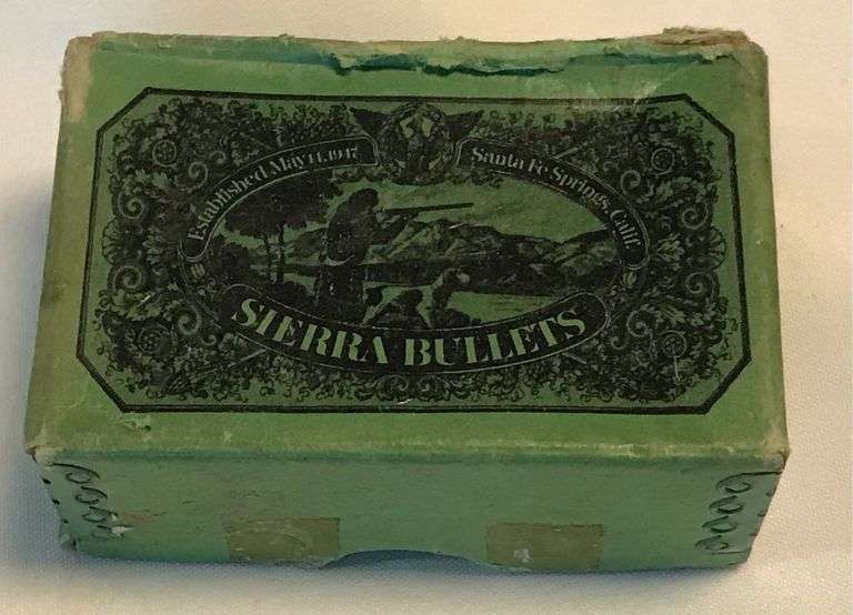 Vintage Sierra Rifle Bullets - Paper Shell Box - Creamer Auction