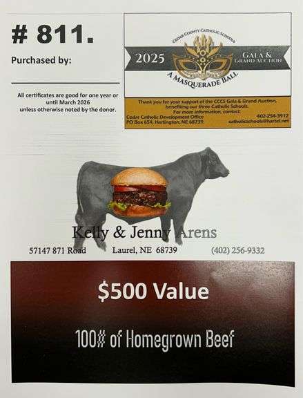 100 lbs. of Home Grown Ground Beef - Creamer Auction