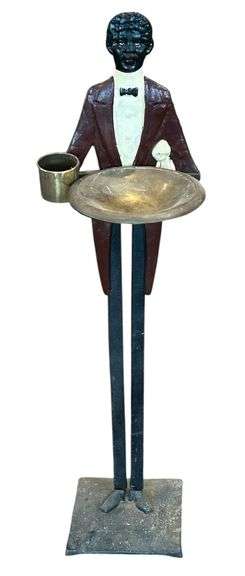 Black Americana “Butler Smoking Stand / Ash Tray Stand” - Creamer Auction