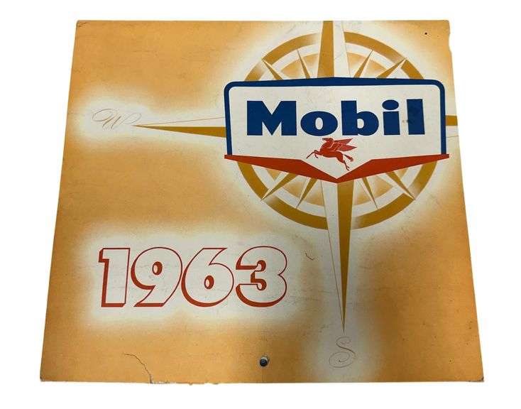 1963 Mobil Calendar - Creamer Auction