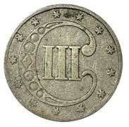 1853 United States Three Cent Silver Trime - Creamer Auction