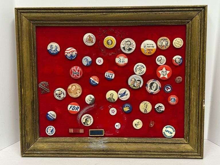 Collection of Vintage Political Buttons - Creamer Auction