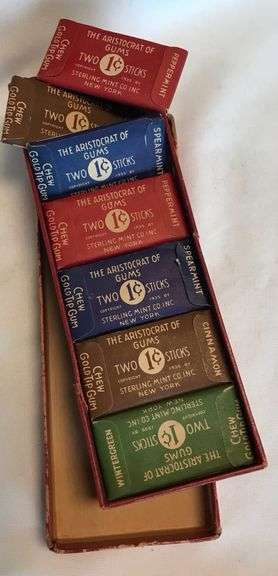 NOS - 1 Cent Gum Sticks - Sterling Mint Co. - New York - Creamer Auction