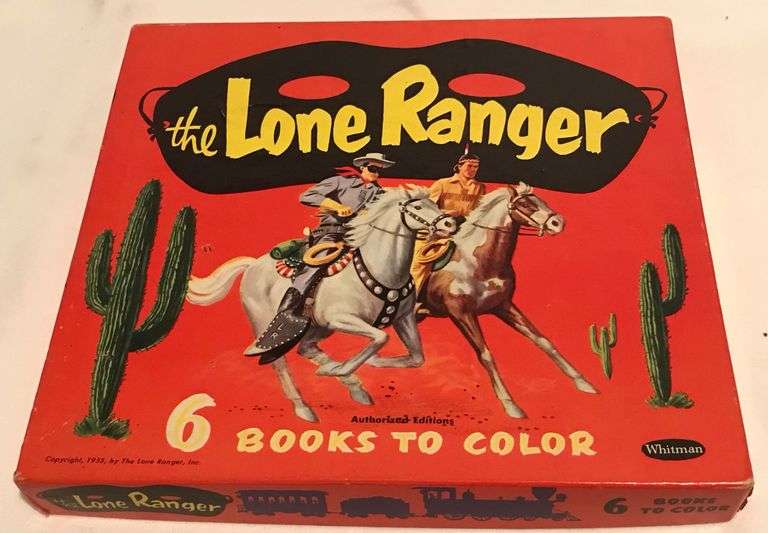 1953 “The Lone Ranger - (6) Coloring Books” - Creamer Auction