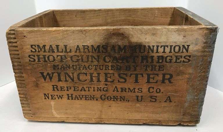 Winchester Wooden Ammunition Box - Creamer Auction