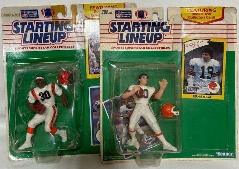 (2x) 1990 Starting Lineup NFL Figures – Ickey Woods & Bernie Kosar ...