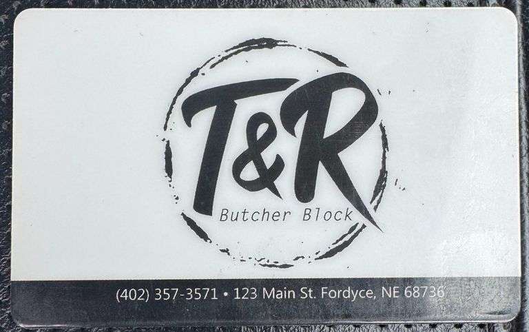 $250 gift certificate to T & R Butcher Block - Creamer Auction