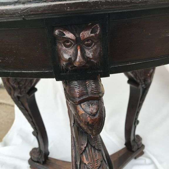 ANTIQUE FEDERAL STYLE PARLOR TABLE WITH “CARVED EAGLE LEGS”-QUITE ...
