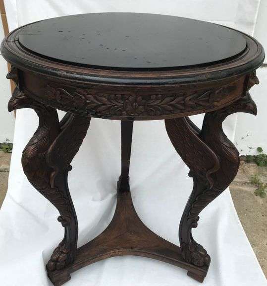 ANTIQUE FEDERAL STYLE PARLOR TABLE WITH “CARVED EAGLE LEGS”-QUITE ...