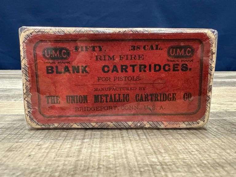 UMC .38 Cal Rim Fire Blanks Two Piece Box - Creamer Auction
