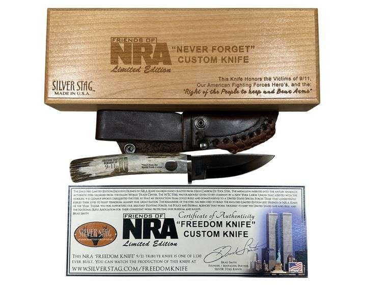Silver Stag - NRA Freedom Knife -Never Forget - In Memory of 9/11 ...