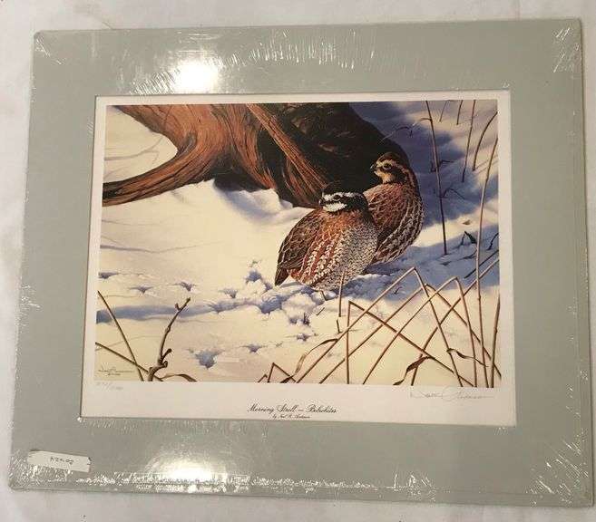 Neal Anderson “Morning Stroll-Bobwhites” - Print - Creamer Auction