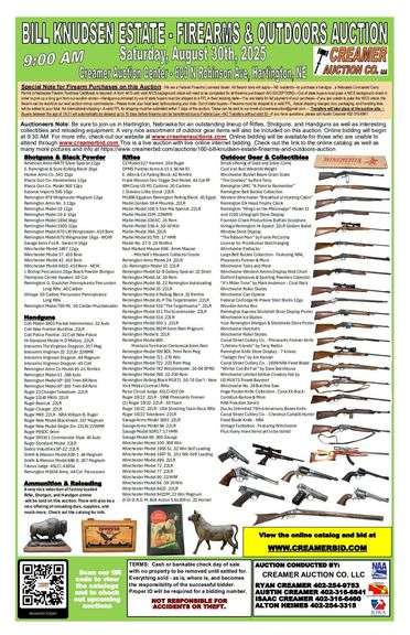 AUCTION FLYER - Creamer Auction