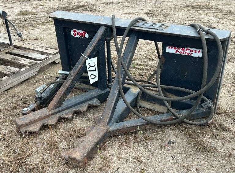 Stout Tree & Post Puller - Skid Steer Attachment - Creamer Auction