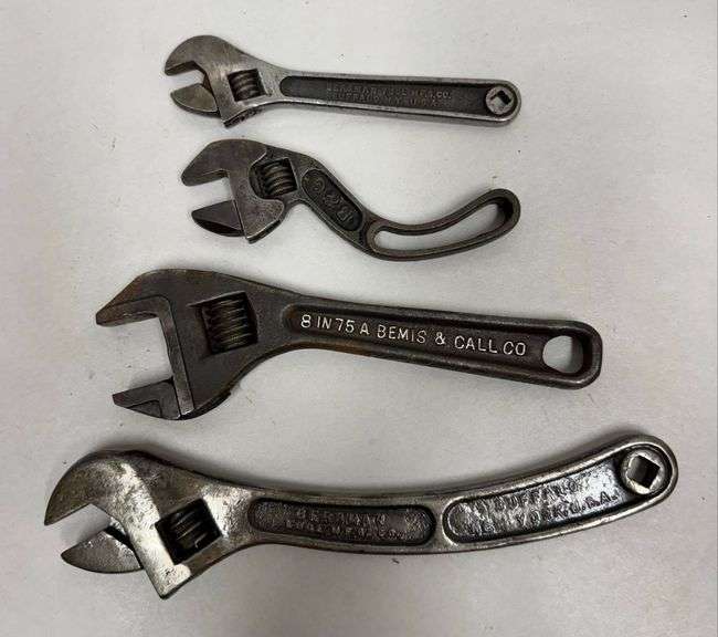 Group of Adjustable Wrenches - All Different Styles - Creamer Auction