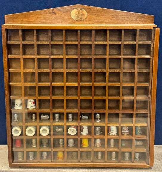 Thimble Collection & Thimble Display Box - Creamer Auction