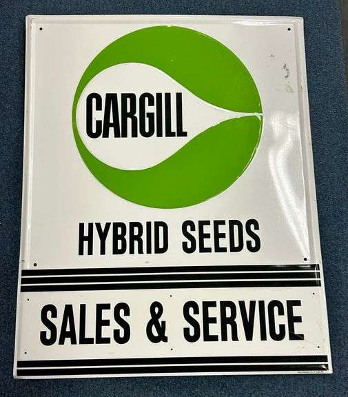 Cargill Hybrid Seeds - Metal Advertising Sign - Creamer Auction