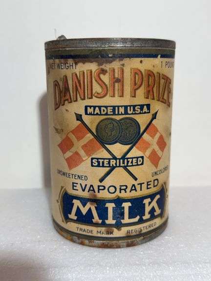 Danish Prize Evaporated Milk Tin - Creamer Auction