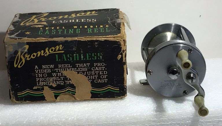 Vintage Bronson Lashless Model 1700-A Casting Reel - Creamer Auction