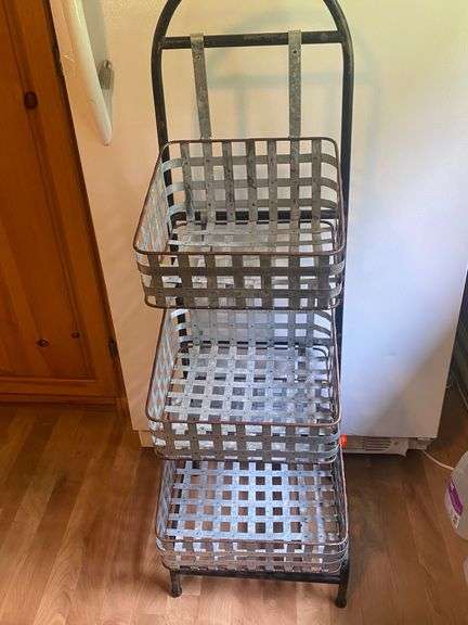 3 Tier Farmhouse Metal Basket Stand see Photos For Measurements ...