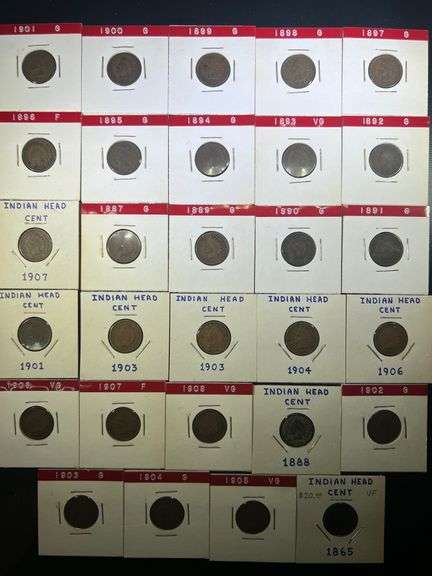Indian Cent Collection (29) Total - Coastal Downsizing LLC
