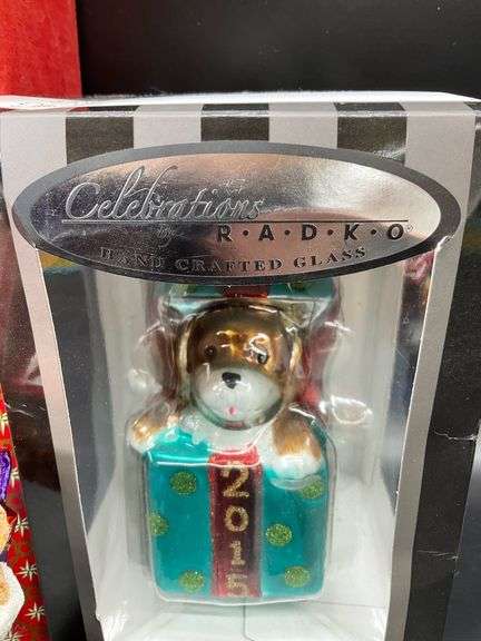 Assorted Christopher Radko Ornaments (2) and Figurine (1) in Original ...