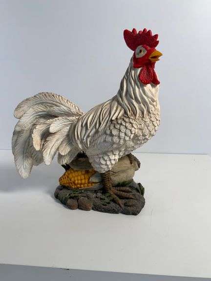 Rooster Figurine on Corn Base - Coastal Downsizing LLC