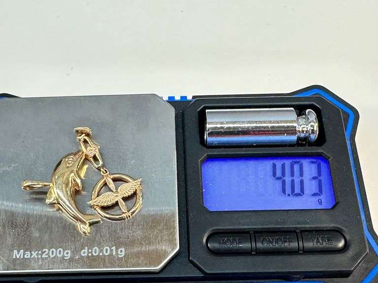 Gold Charms (3), Two are 14K and Weigh 4.03 Grams and 18 K Charm Weighs ...