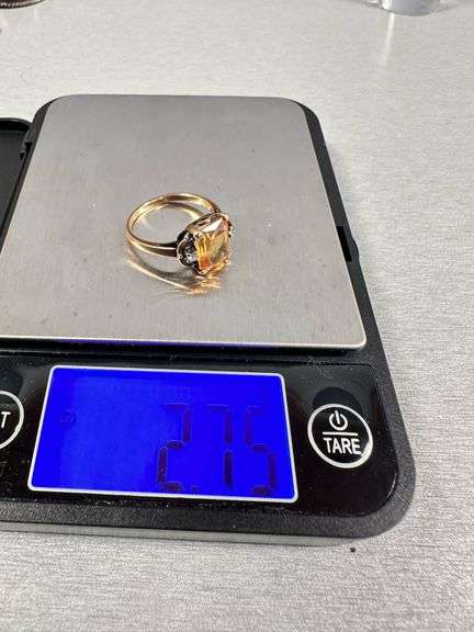 10K Gold Ring with Gemstone, Marked and Tested 14K, Size 6, Weighs 2.75 ...